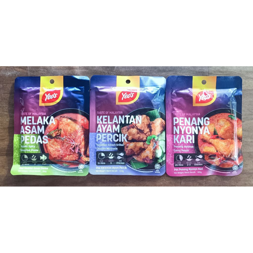 YEOS PASTE (BUY 3 FREE 1) (KELANTAN AYAM PERCIK, PENANG NYONYA KARI ...
