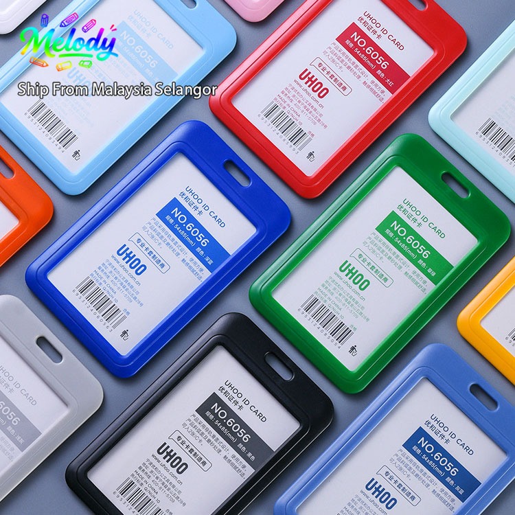 Push-Pull Slide Card Holder for ID Badge, Work Pass, Student Campus ...