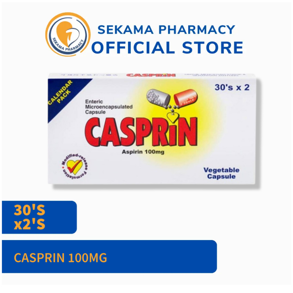 CASPRIN ASPIRIN 100MG 30'S x2'S [EXP: 05/2027] | Shopee Malaysia