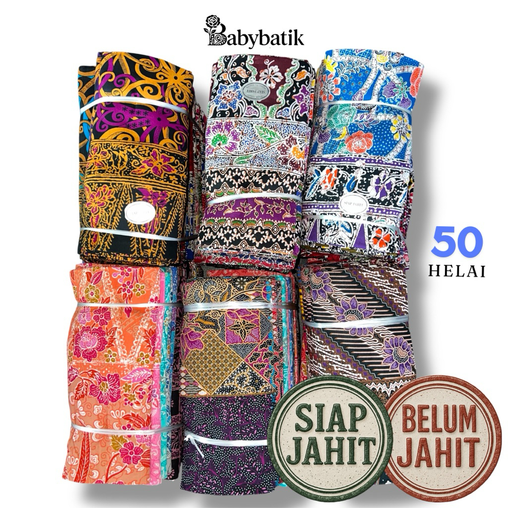 [20/50/100 Helai] Borong Kain Batik Asli Terengganu Cotton - Belum ...