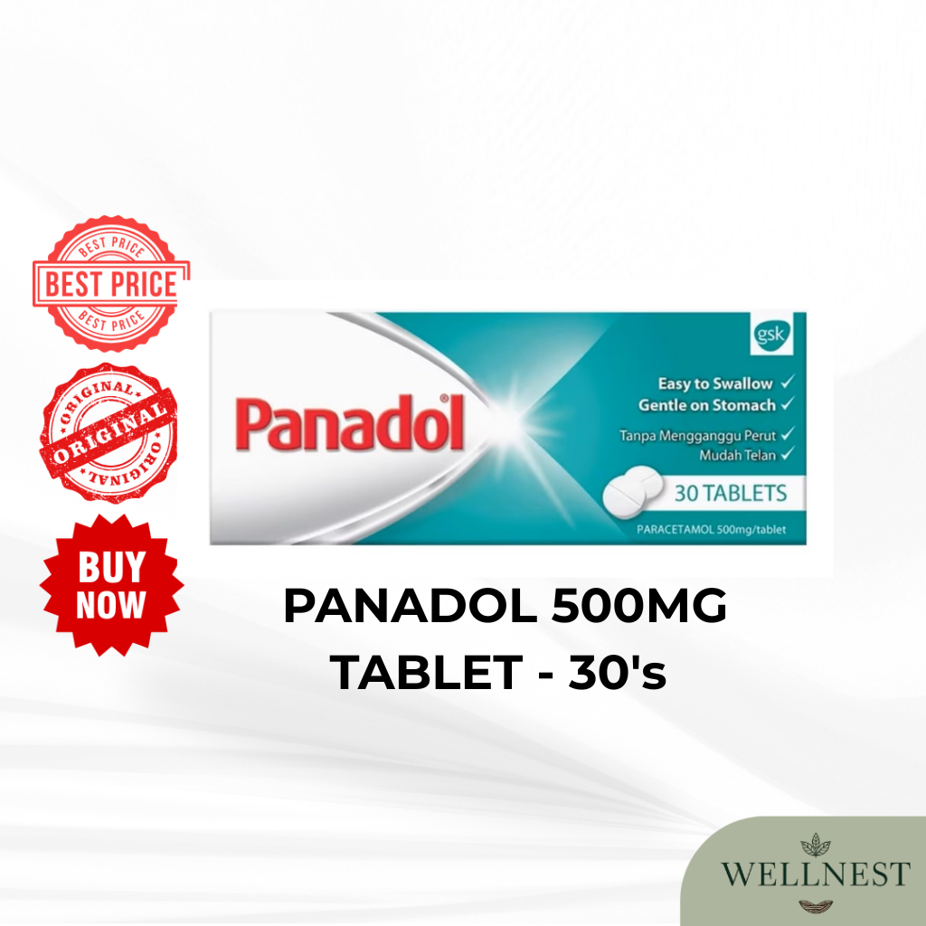 PANADOL 500mg Tablet – 30’s | Original Paracetamol | Pain & Fever ...