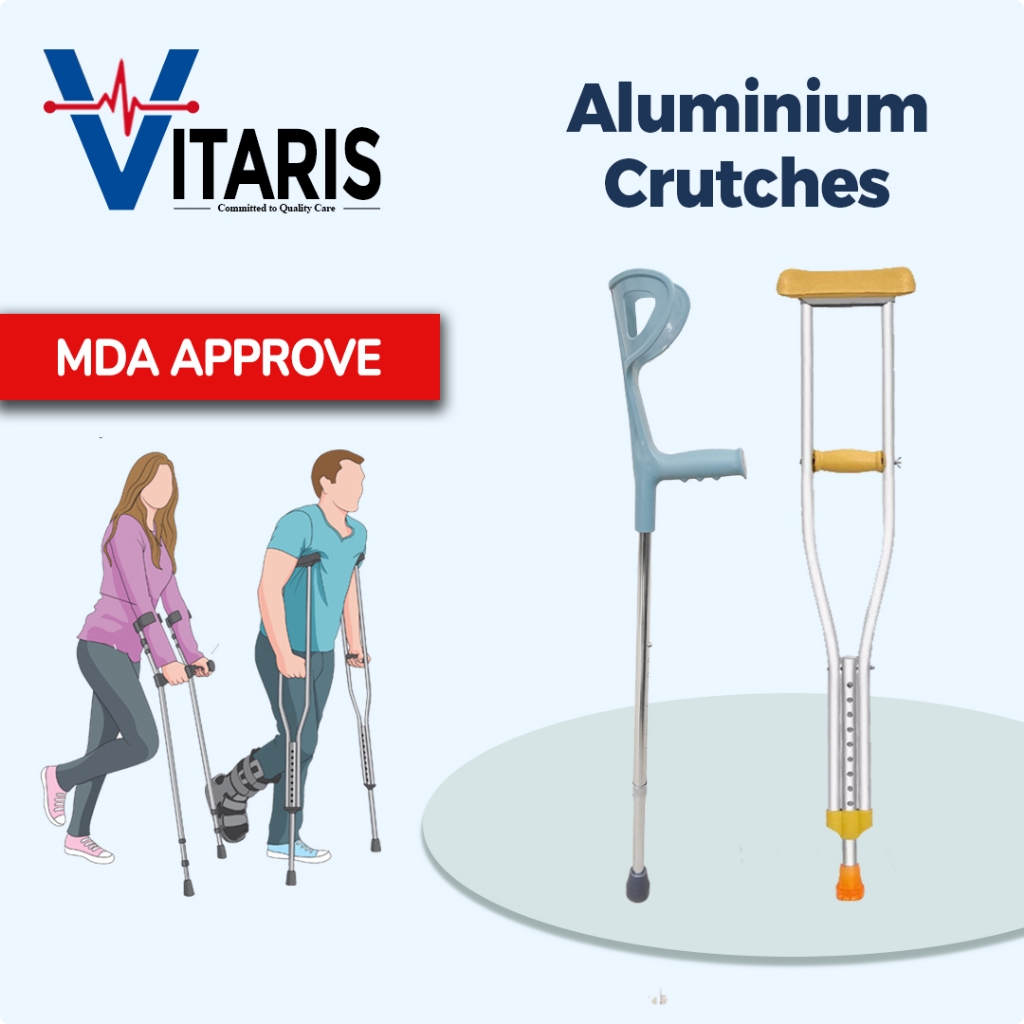 Aluminium Elbow & Underarm Crutch Height Adjustable – Medical Walking ...