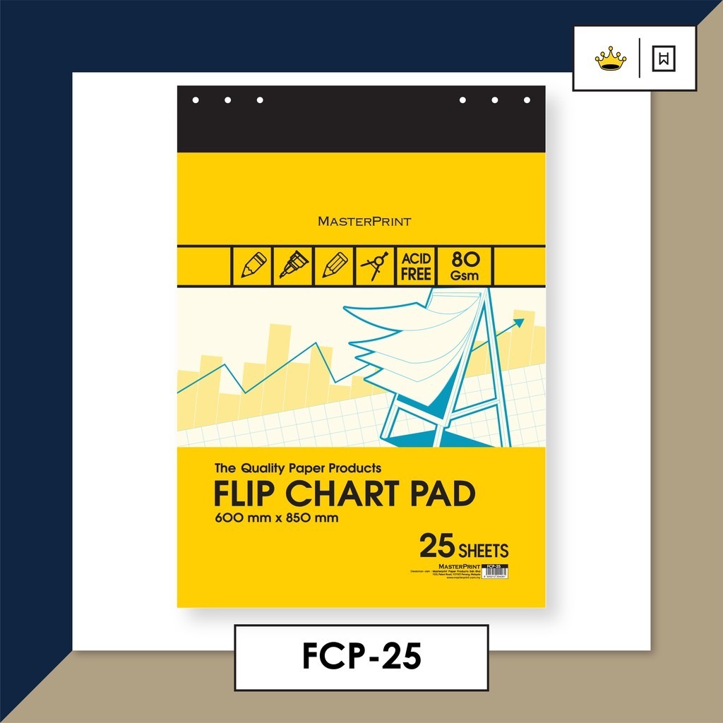 Masterprint A1 Flip Chart Pad (25's x 80gsm) | Shopee Malaysia