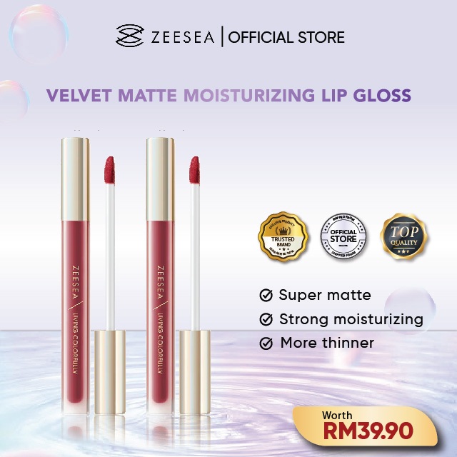 ZEESEA Velvet Matte Moisturizing Lip Gloss | Shopee Malaysia