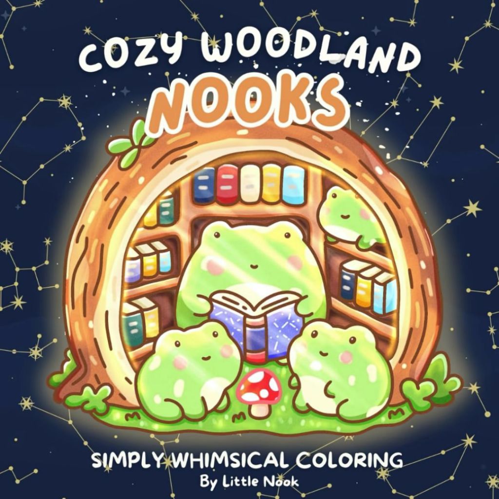 E078 Cozy Woodland Nooks Coloring Book Printable PDF Digital Coloring ...