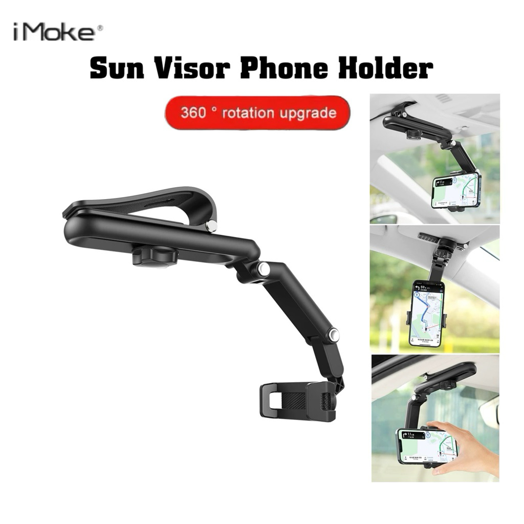 360° Rotating Sun Visor Phone Holder for Car Multifunctional Sun Visor ...