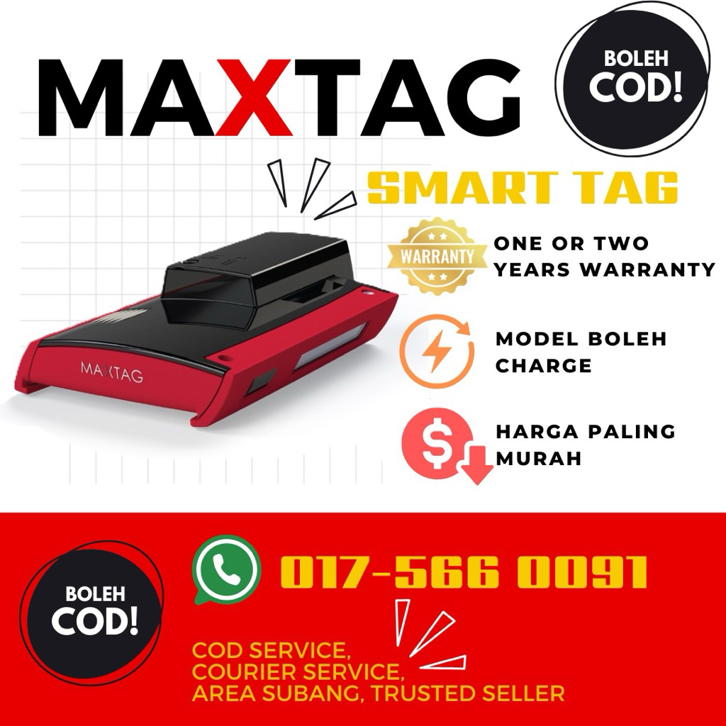 MAXTAG Smart Tag ong red ready stock pls read first baca dulu | Shopee ...