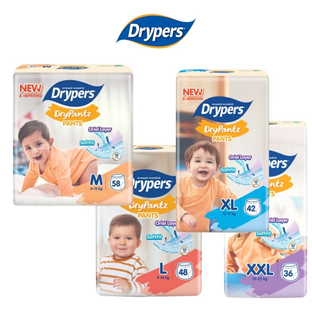 Drypers Drypantz M60 / L48 / XL42 / XXL36 Lampin Bayi | Shopee Malaysia