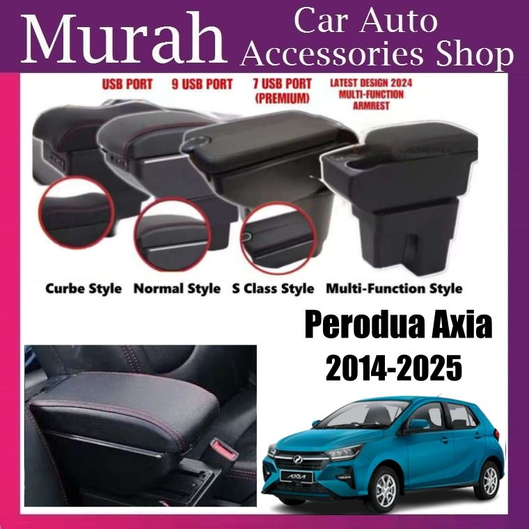 Perodua Axia Arm Rest USB Port Armrest Console Box 9USB 7USB 3USB ...