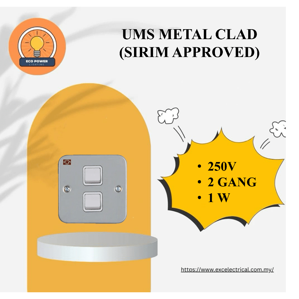 UMS 2G 1W METAL CLAD SWITCH | Shopee Malaysia