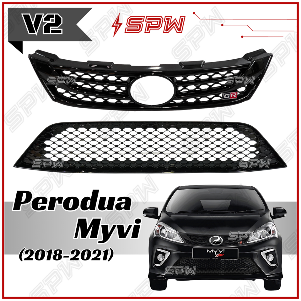 Perodua Myvi Pre-Facelift (2018-2021) V2 GR-Sport Front Grill Lower ...