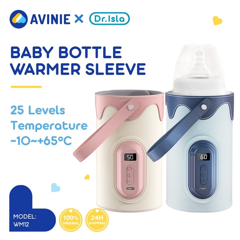 AVINIE＆ Dr.isla Portable Warmer Bottle Milk 35-50°LED Display Functions ...