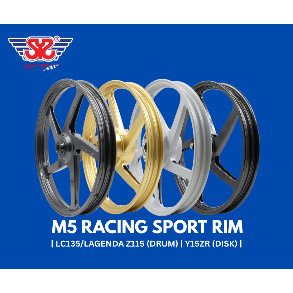 SYS - M5 RACING SPORT RIM FOR LC135(DRUM) & Y15ZR/Y16(DISK) 17 ...
