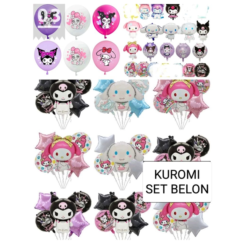 Cute KUROMI doll cartoon floating aluminum film balloon Barbie series ...