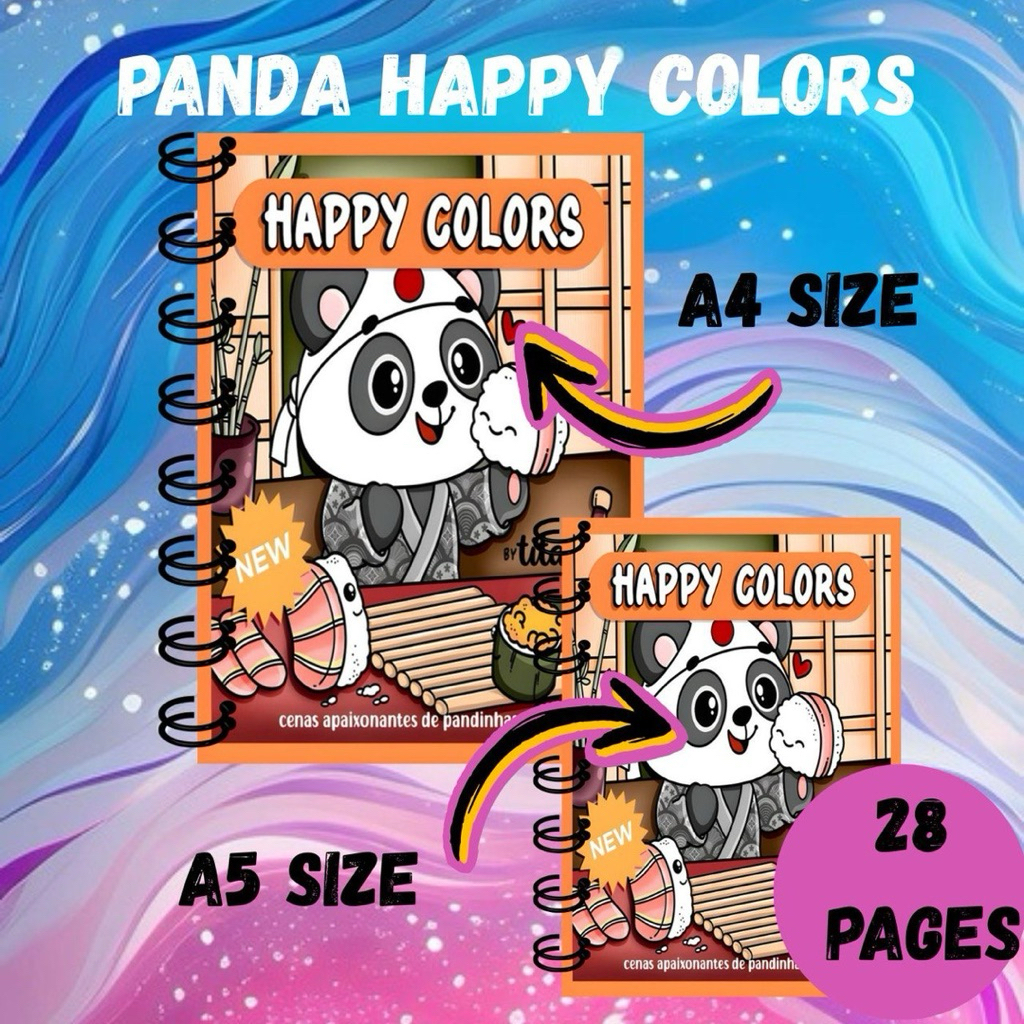 PANDA HAPPY COLORS – Buku Mewarna Untuk Kanak-Kanak, Remaja & Dewasa ...