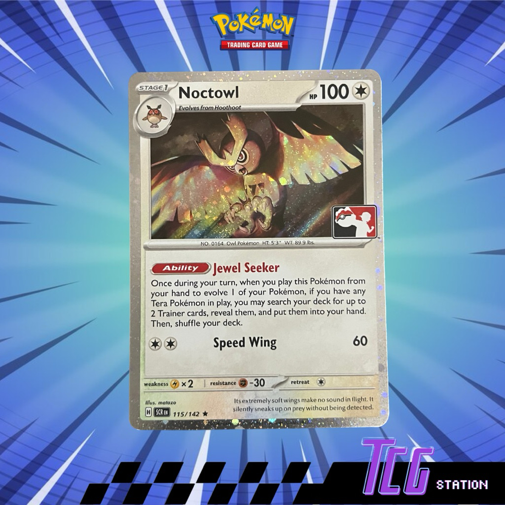 Pokemon Trading Card Noctowl Play Promo | Shopee Malaysia