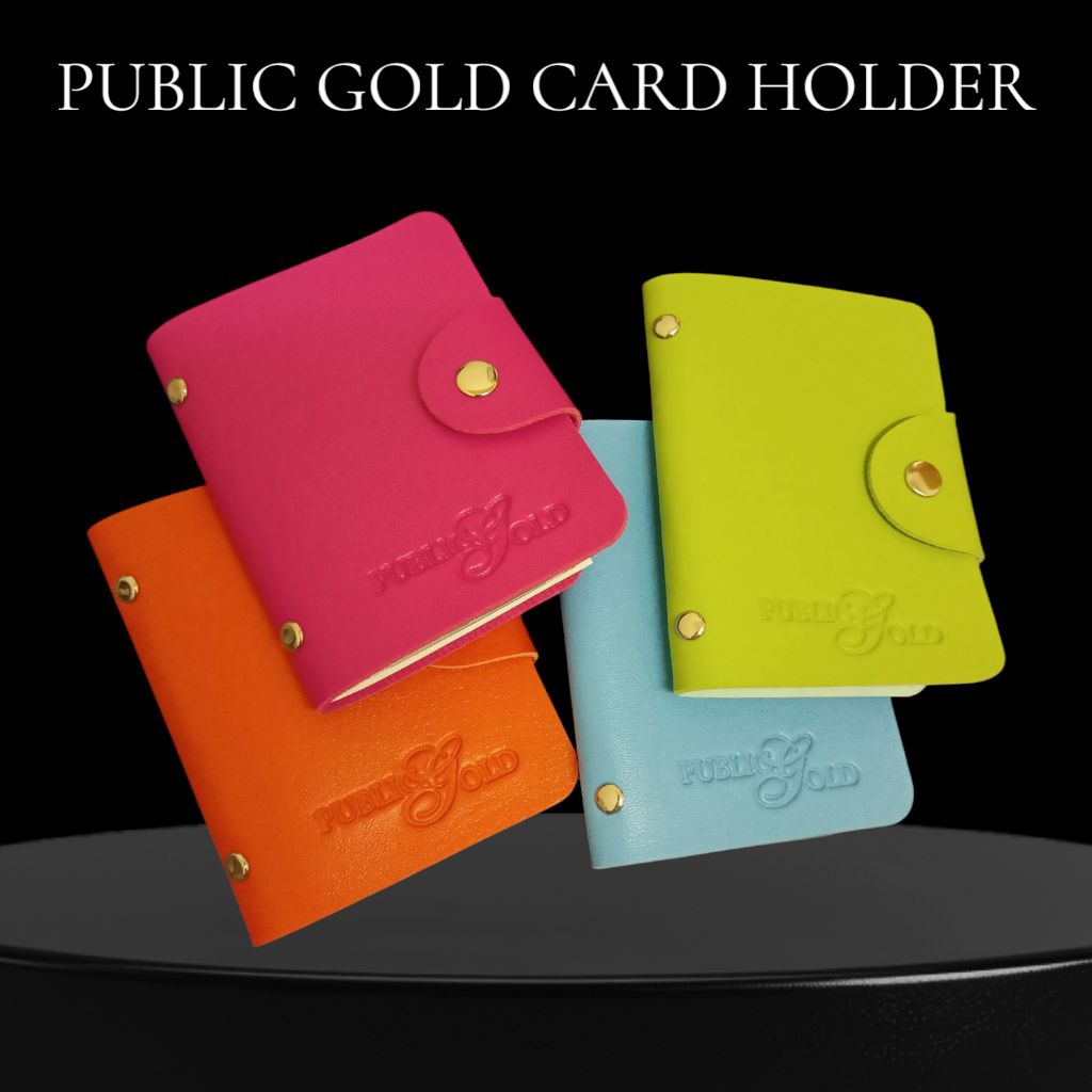 PG Card Holder Gold Bar Card Storage Wallet Buttoned Card Holder For ...