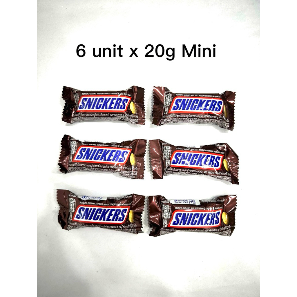 (SET) Snickers (Mini) Bar Chocolate (6 bars x 20g) | Shopee Malaysia