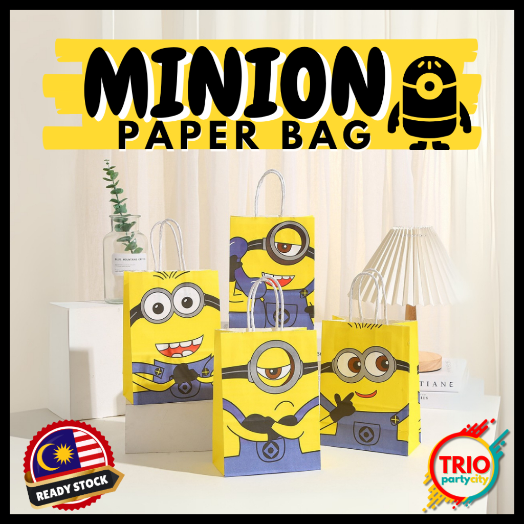 Paper Bag Minion Cartoon Cute Party Bag Theme | Shopee Malaysia