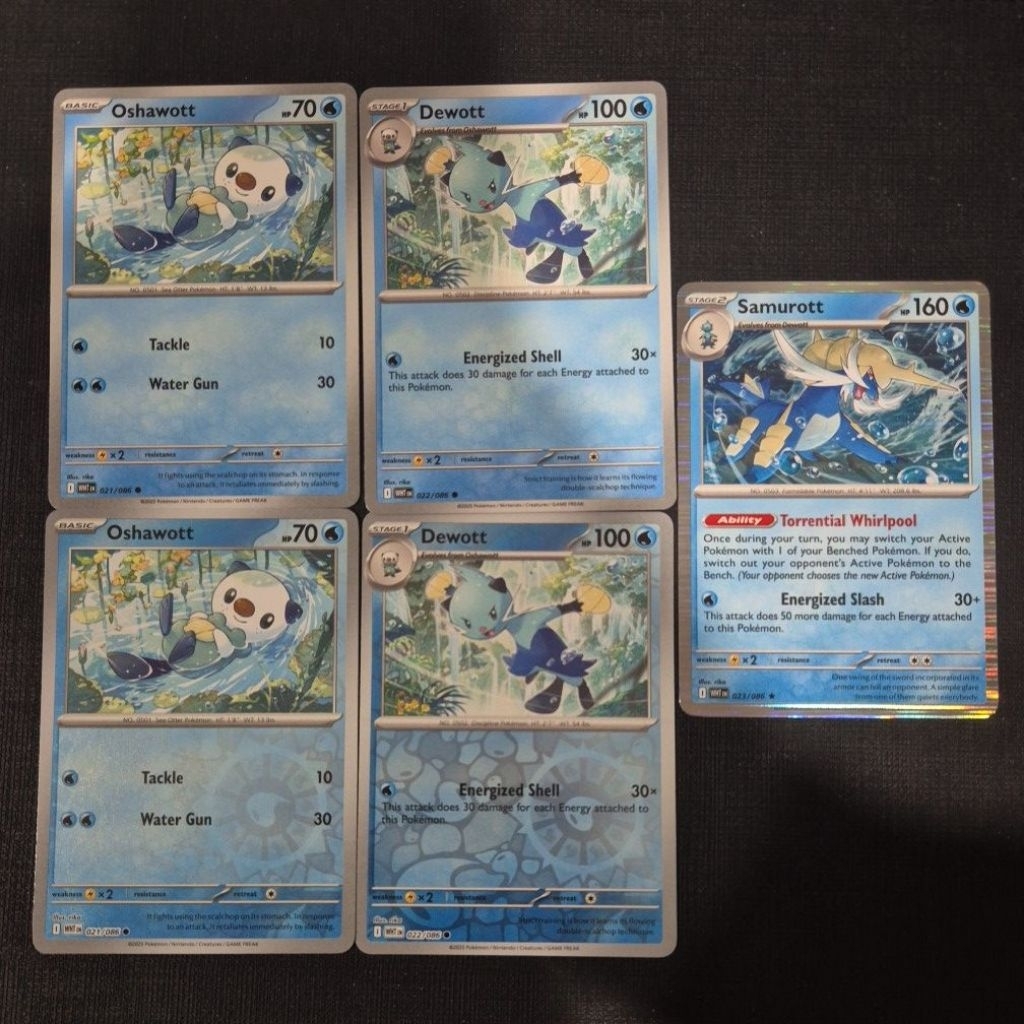 Pokemon Card TCG : SV10.5 White Flare: Oshawott 021/086 Dewott 022/086 ...