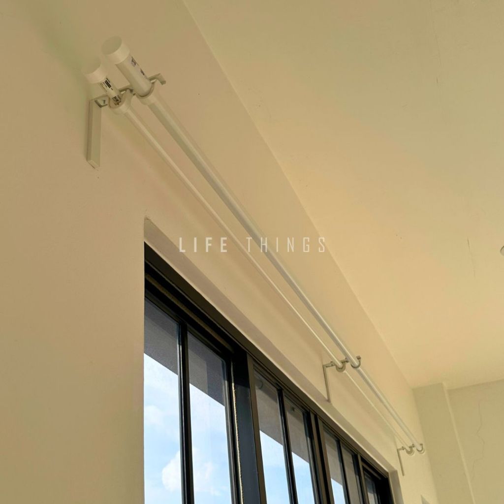 𝟮𝟭𝟬-𝟯𝟴𝟱𝗰𝗺 IKEA RACKA/HUGAD Curtain rod, BETYDLIG bracket, rod holder ...