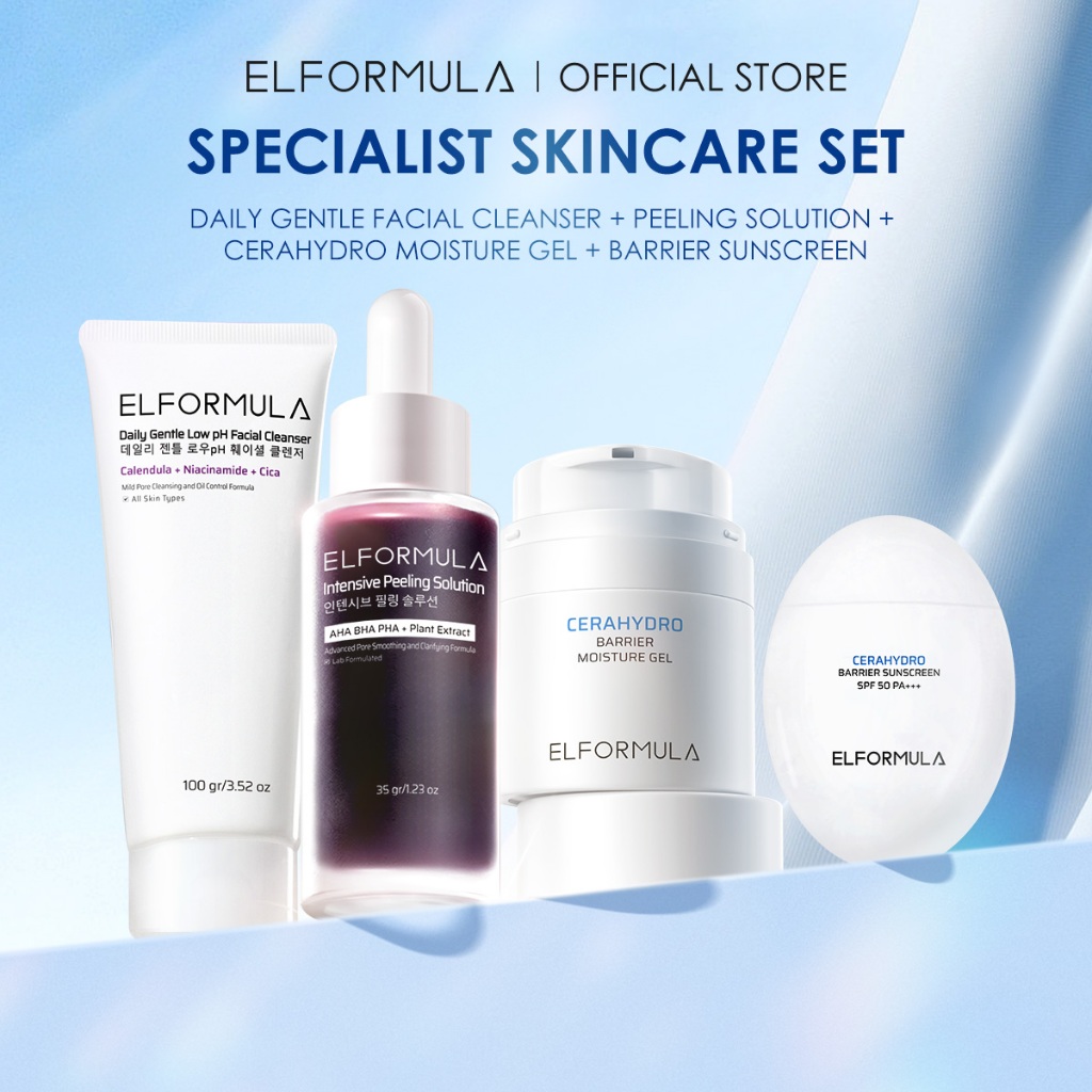 ELFORMULA Bundle 4in1 Facial Cleanser + Peeling Solution + Barrier ...