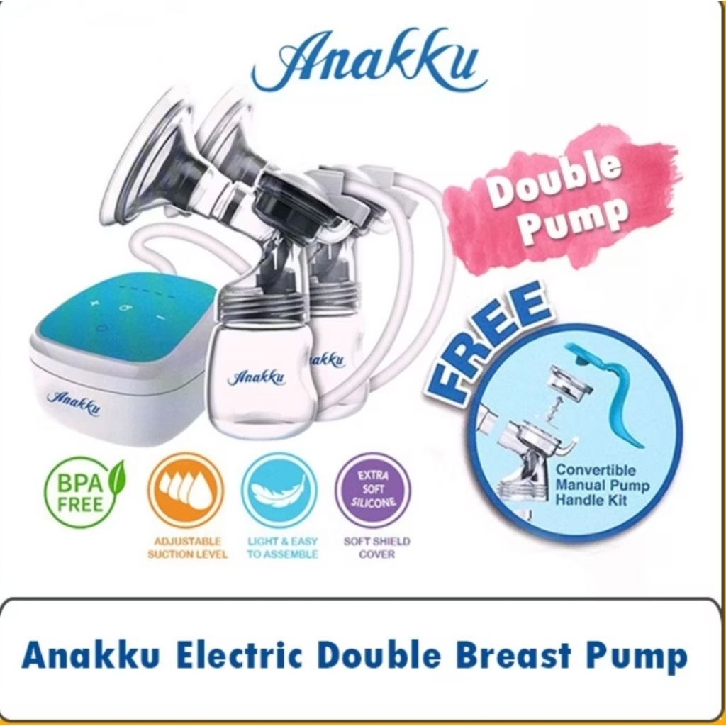 ANAKKU Essential Double Electric Breast Pump Set 2 In 1 FREE ...