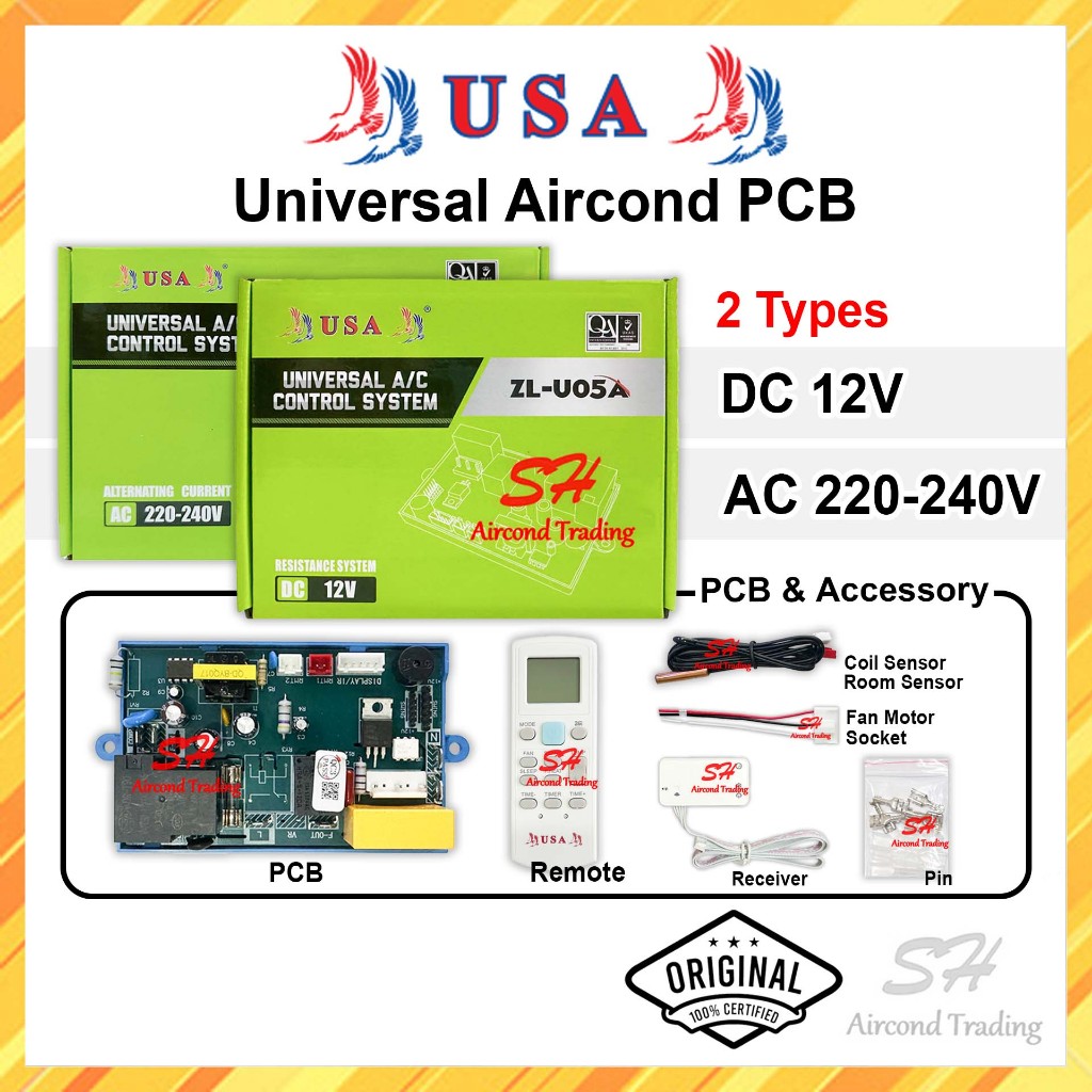 USA Universal PCB Aircond DC AC A/C Control System ZL-U03AM ZL-U05A ...