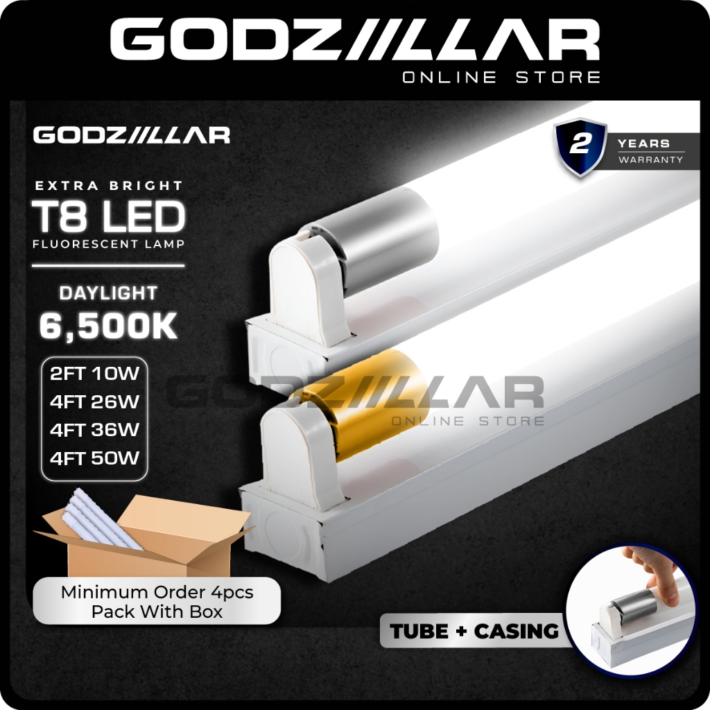 (Full Set) T8 LED Light Tube Set 50W 32W 26W 10W Daylight Tube With ...