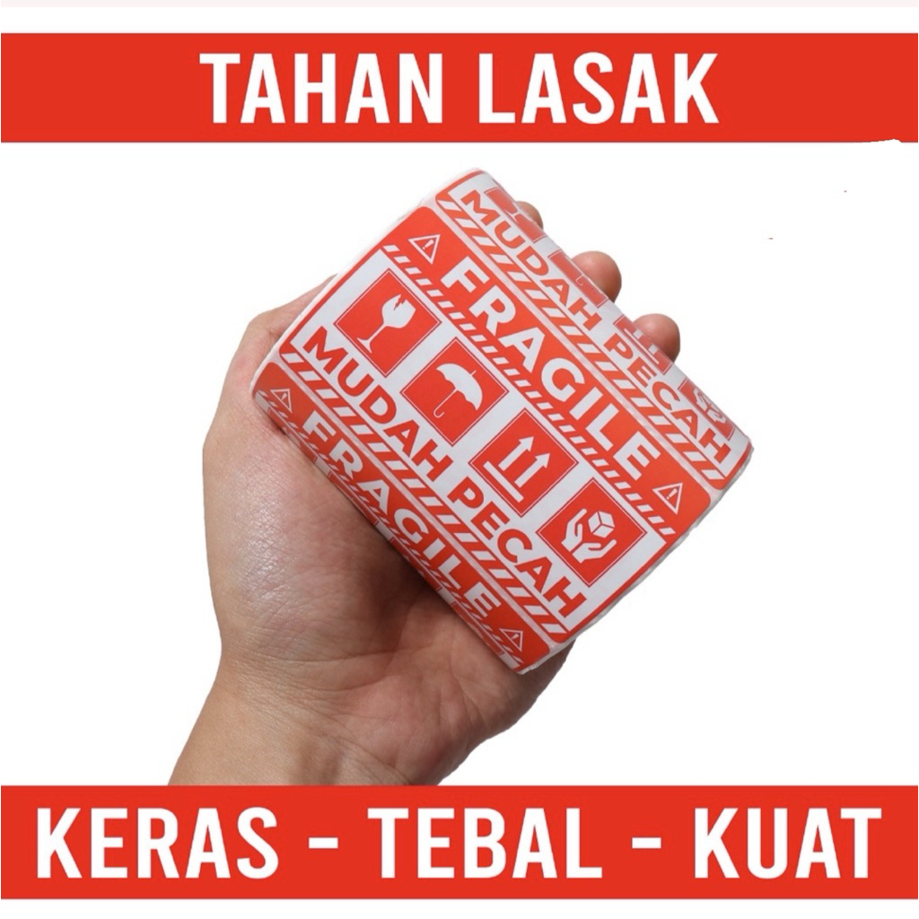 Fragile Sticker | Label Mudah Pecah | 9x5cm | Parcel Shipping | 1000 ...