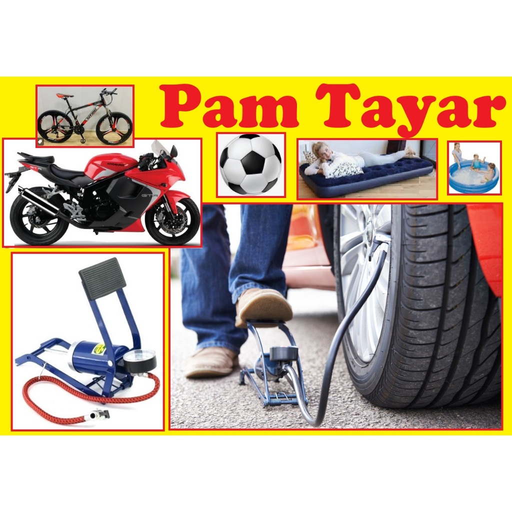 Pam Pengepam Tayar Kereta Basikal Motorsikal Motor Bike Bola Kolam ...