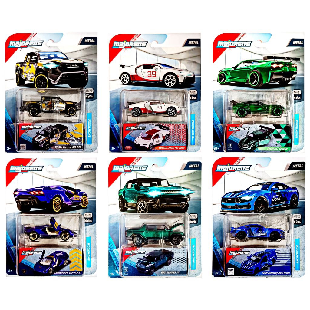Majorette Showroom Deluxe GMC Hummer EV Ford Mustang Toyota Tacoma ...