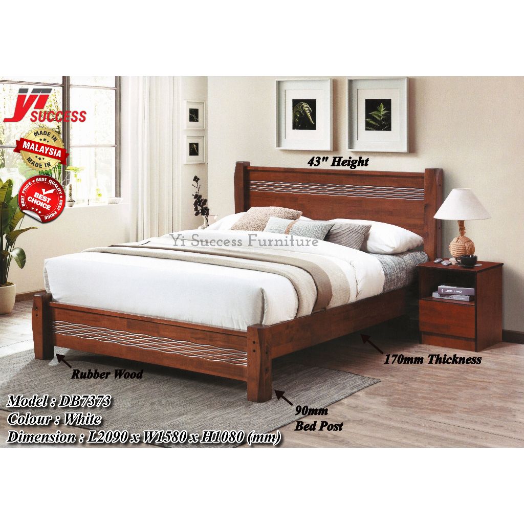 Yi Success Edward Modern Wooden Queen Bed Frame / Quality Solid Wood ...