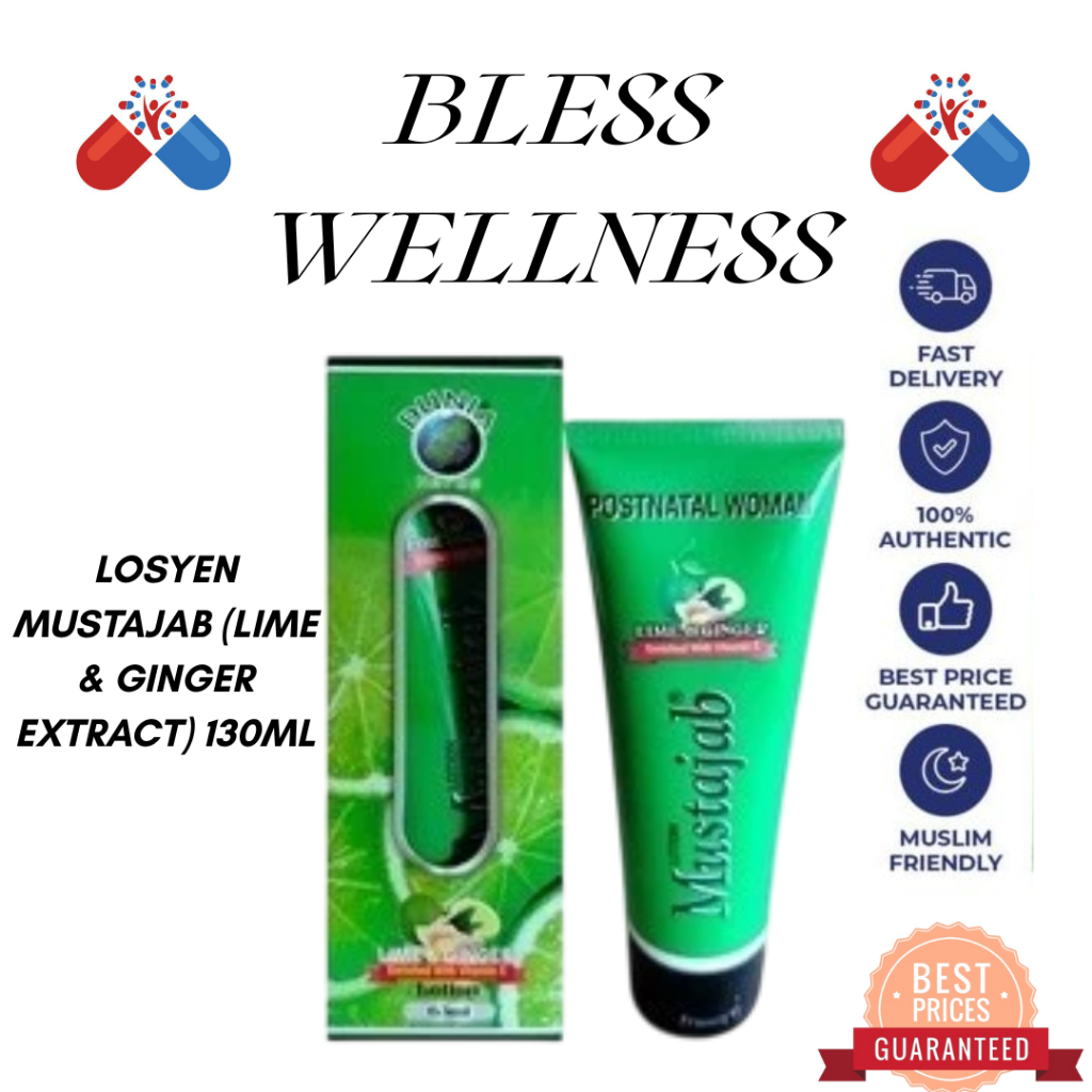 LOSYEN MUSTAJAB (LIME & GINGER EXTRACT) 130ML | Shopee Malaysia