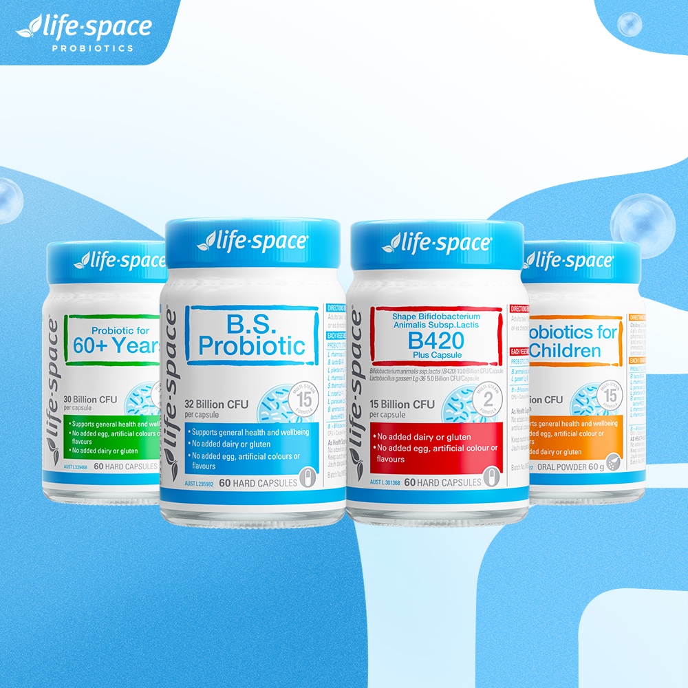 Life Space Family Probiotics Package With Powders (60 Capsules ...