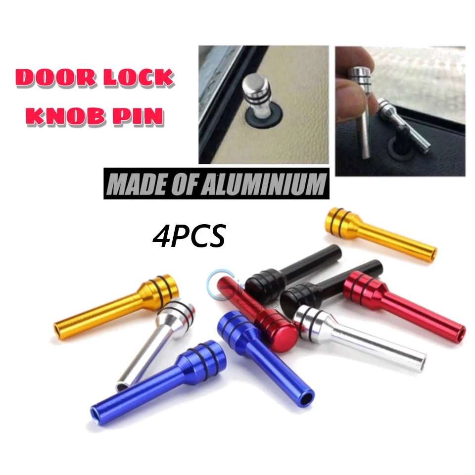Universal Aluminum Interior Door Lock Pintu Knob Pin Pins for Car Truck ...