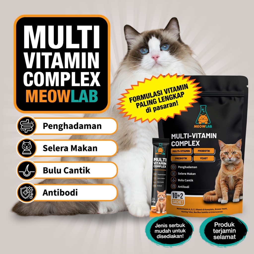 MEOWLAB Vitamin Kucing Multivitamin Complex Debu (1 pack) | Shopee Malaysia