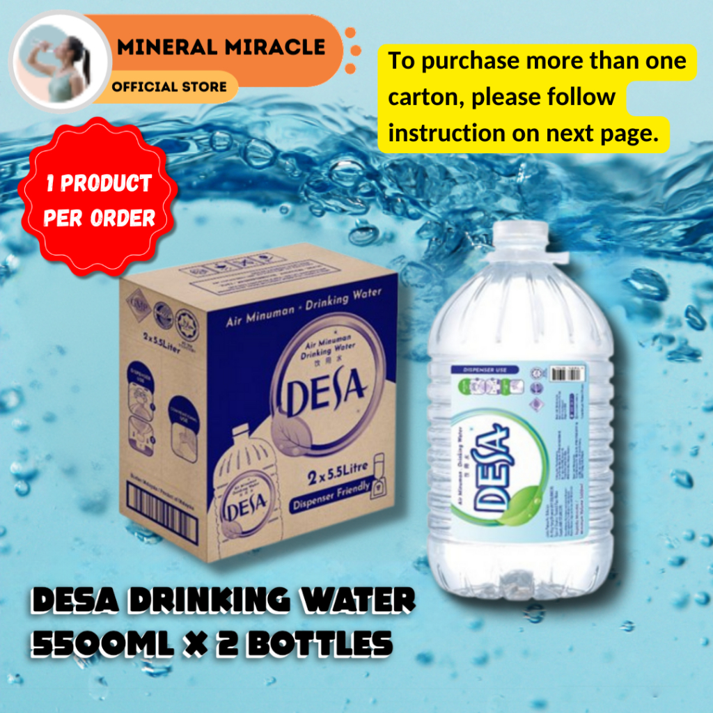 DESA Drinking Water (1 CARTON 5500ml x 2 Bottles) | Shopee Malaysia