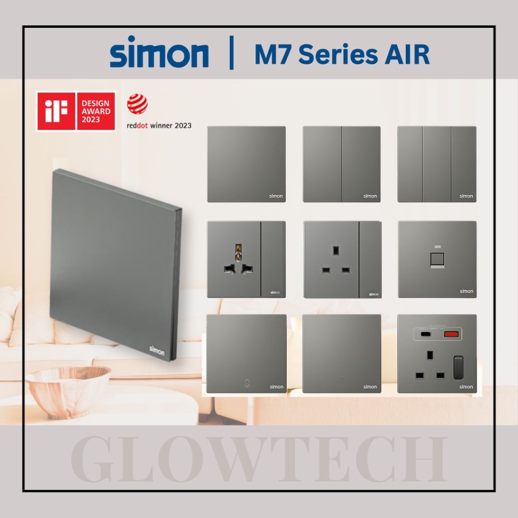 SIMON M7 Series AIR Switch Switches Ultra Thin / Platinum Grey ...