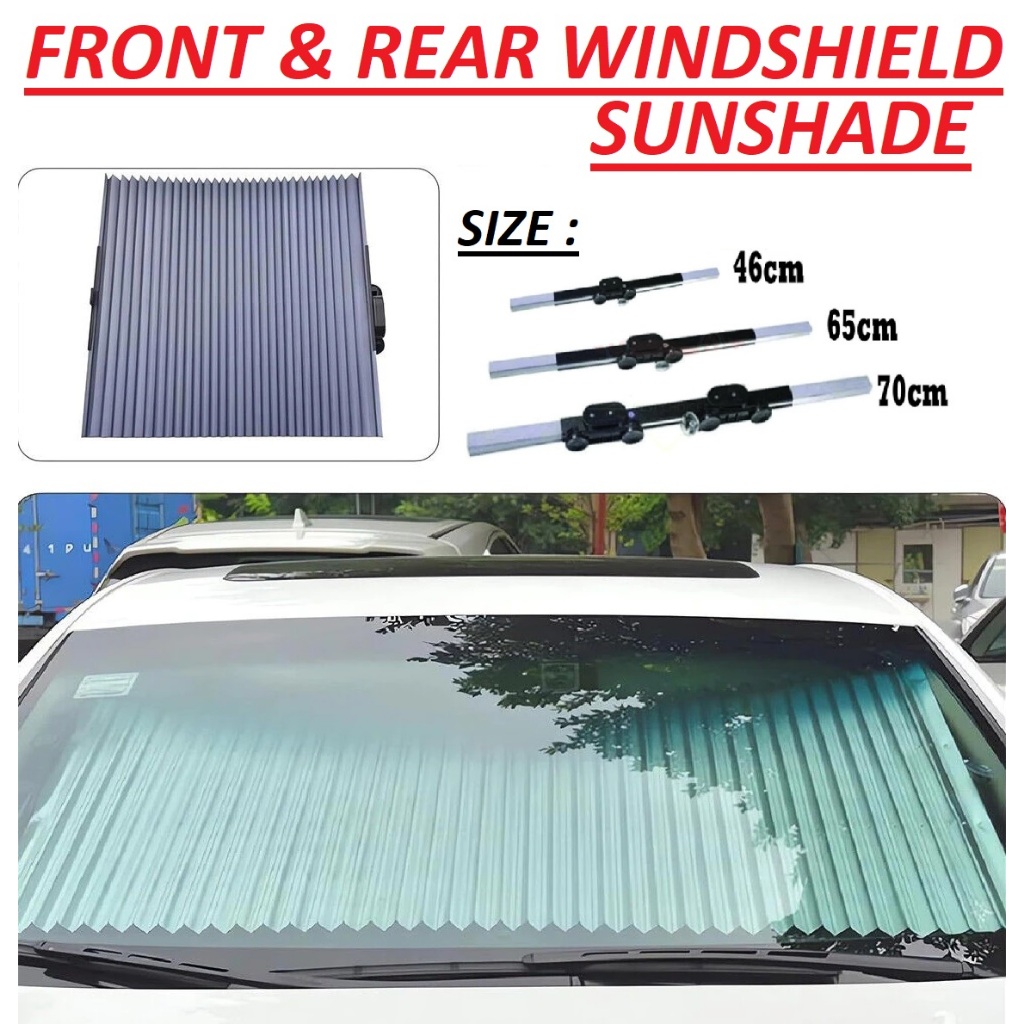 Car Retractable Sun Shade Front Side Window Curtain Sunshade Windshield ...