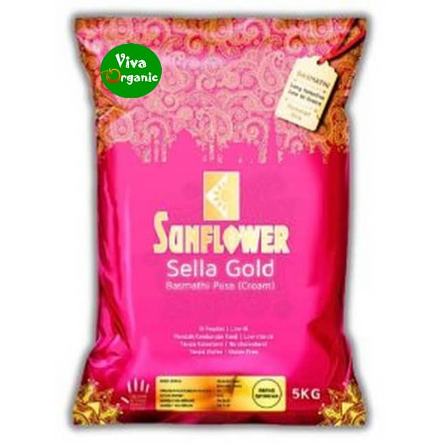Sunflower Sella Gold Basmathi Rice Pusa (Cream) 5kgs | Shopee Malaysia