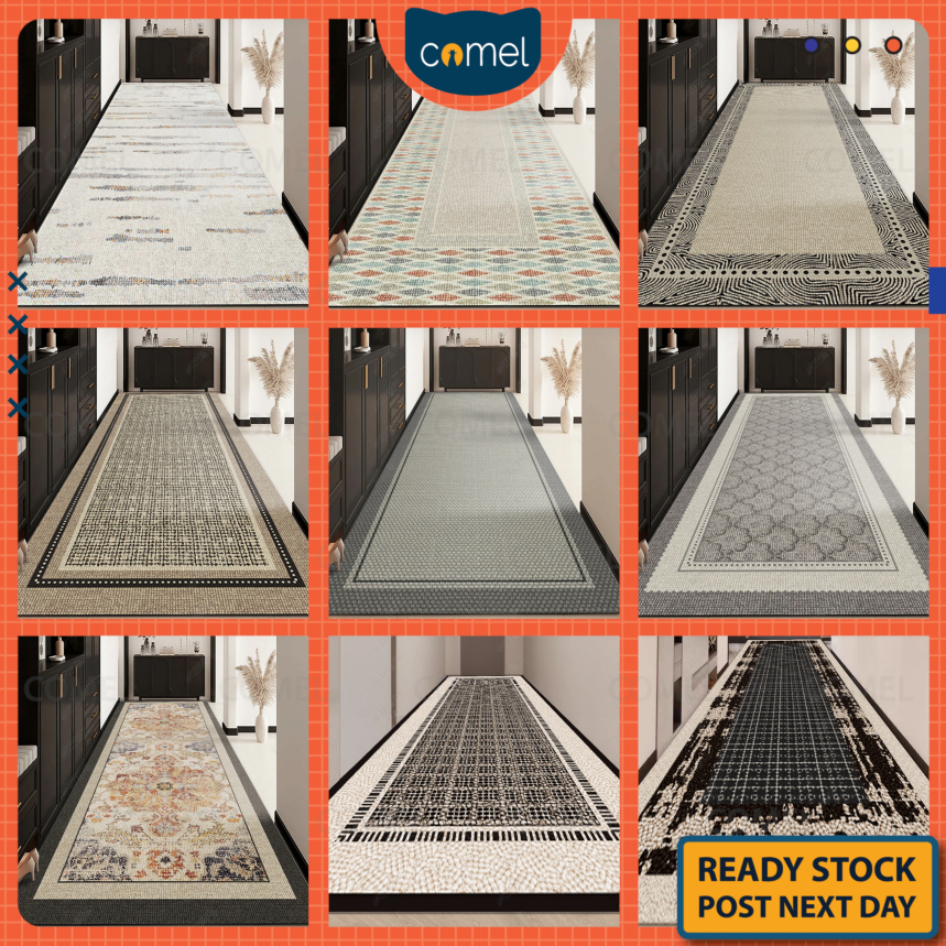 🐱COMEL🐱 Runner Carpet Karpet Runner Alas Kaki Laluan Simple Modern ...