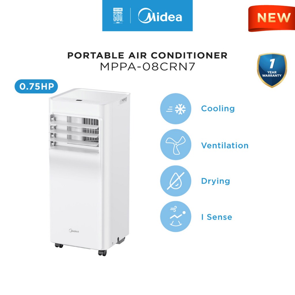 Midea ( MPPA-08CRN7 / MPPA-10CRN7 ) Portable Air Conditioner / Aircond ...