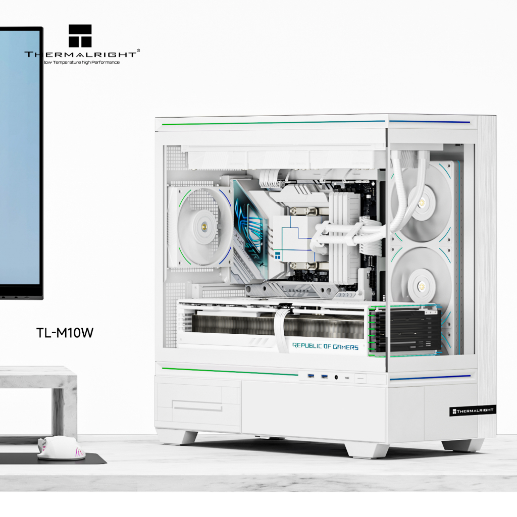 Thermalright TL-M10 VISION RGB TG M-ATX Casing with 6"9 Screen No Fans ...