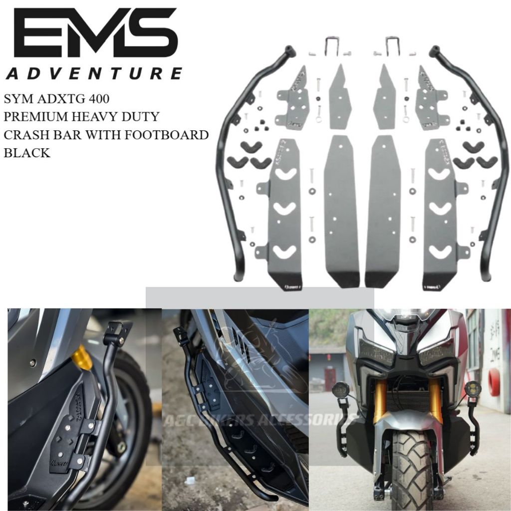 SYM ADXTG 400 EMS Crash Bar With Footboard Heavy Duty Premium ...