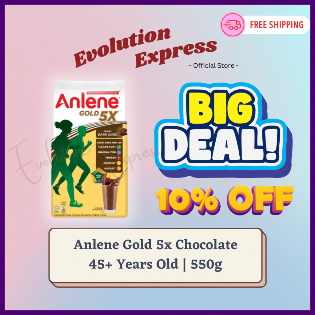 Anlene Gold 5X Chocolate 550g / 950g | Adult Milk High Calcium | Exp 08 ...