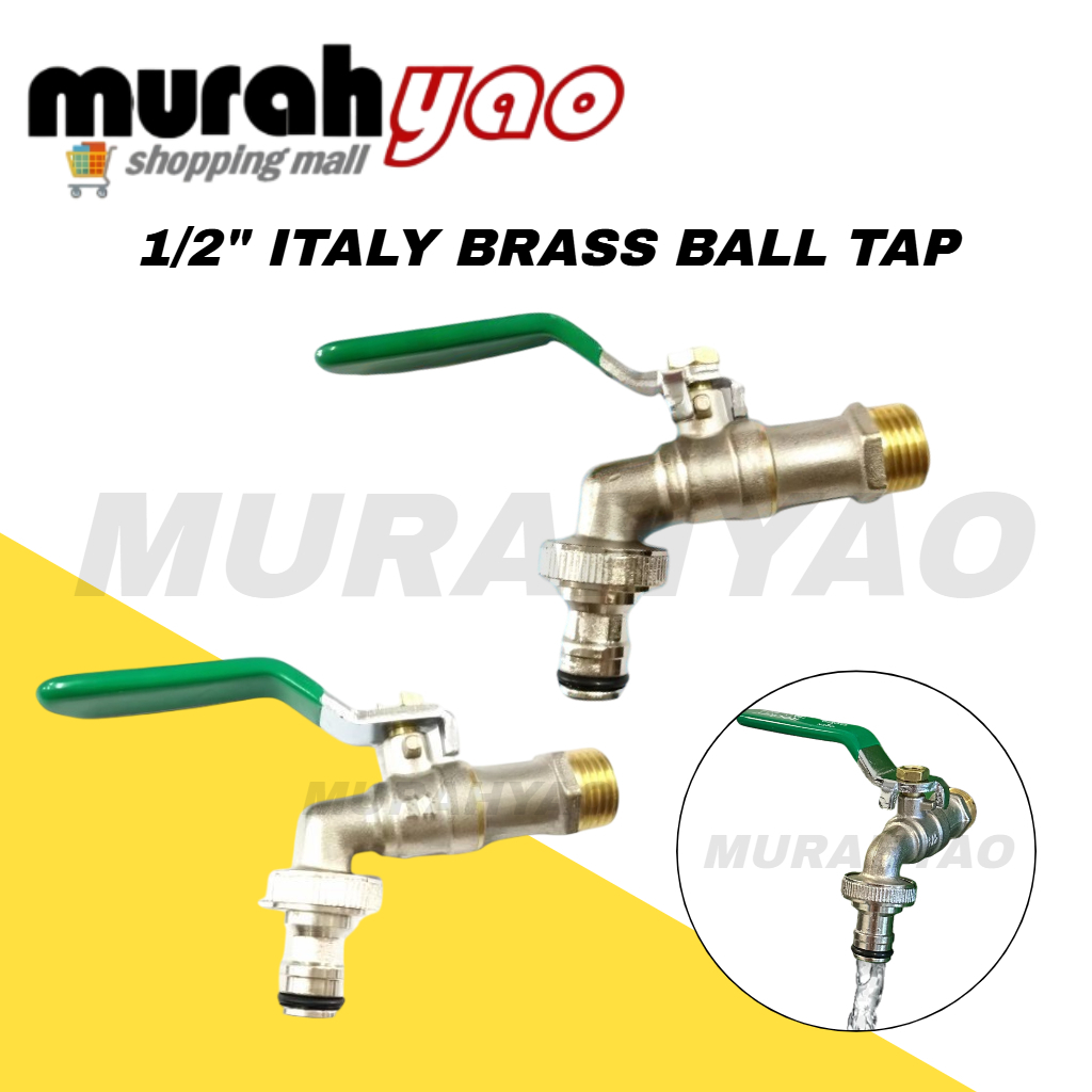 1/2" Italy Brass Ball Tap/Washing Machine Tap/Bathroom Garden Tap ...