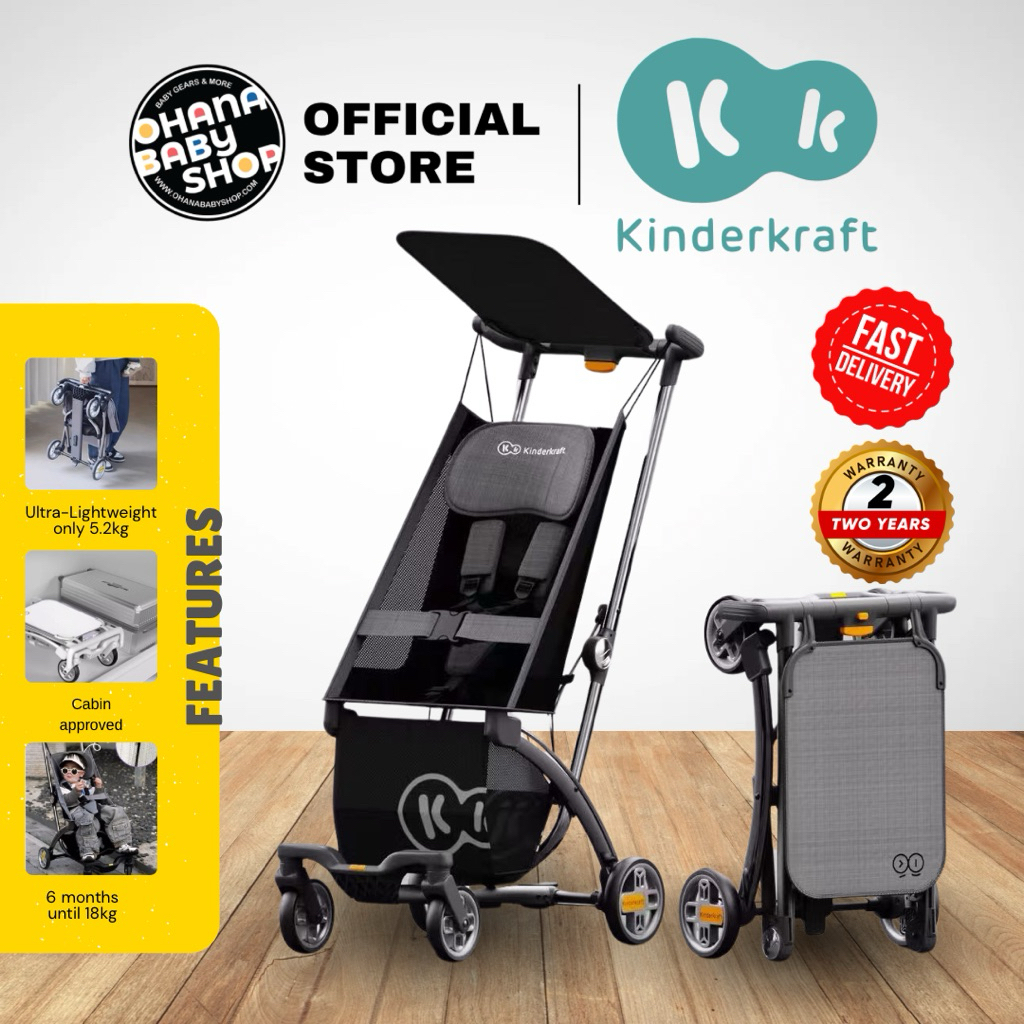 Kinderkraft KP2 Travel Compact and Lightweight Stroller | Sturdy Frame ...
