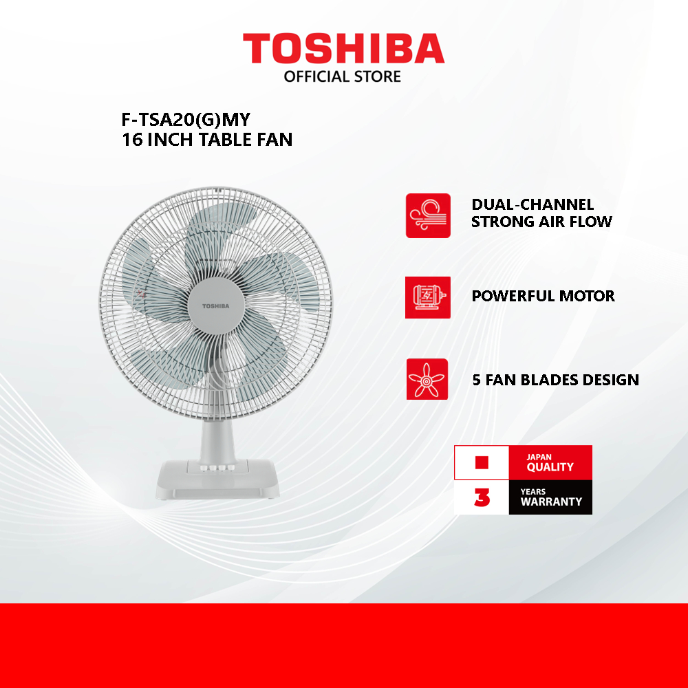 Toshiba F-TSA20(G)MY 3 Speed Choices 16 Inch Table Fan / Fan/ Kipas/ 风扇 | Shopee Malaysia