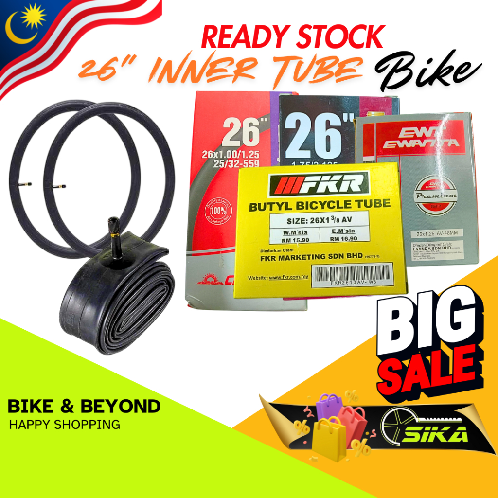SIKA TB 26" Bicycle Inner Tube Tiub Basikal Size 26" (Random Brand ...